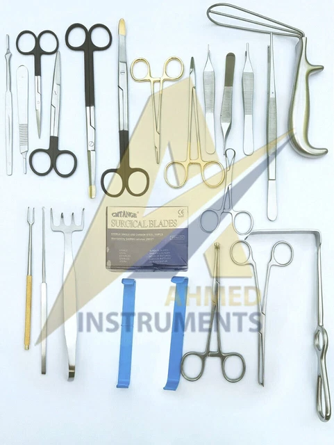ENSEMBLE D'INSTRUMENTS FACELIFT de 21 pièces, Instruments de chirurgie ...