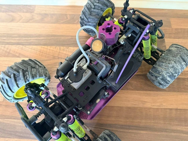 RC NITRO MONSTER truck 1/10 scale good compression electrics missing ...