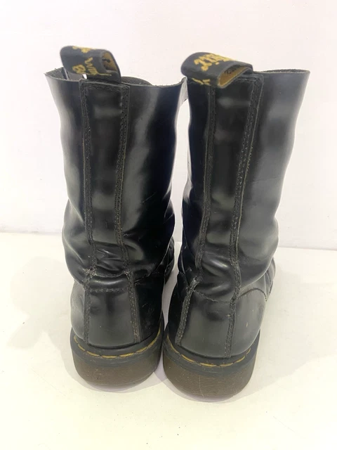 BLACK VINTAGE DOC Martens Dm Boots Army Punk 12.5 Uk Eu 45.5 13.5 Us ...