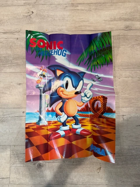 SONIC THE HEDGEHOG, Sega Poster Megadrive, Retro, Vintage, Classic, 90 ...