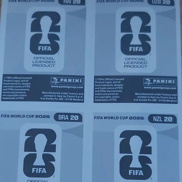 PANINI WORLD CUP 2026 Sticker Lot 4x Fayzullaev Pierrot Barbarouses ...