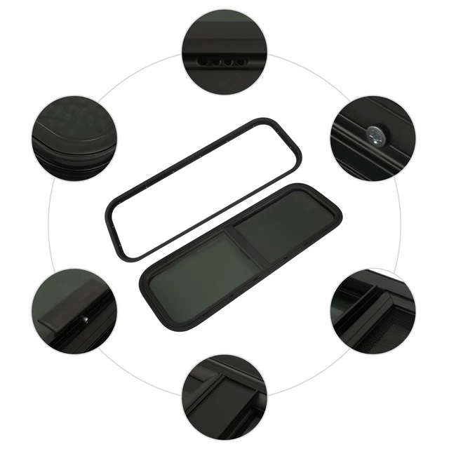 SLIDING WINDOW RV Caravan Motorhome Horse Float Camper Canopy Trailer ...