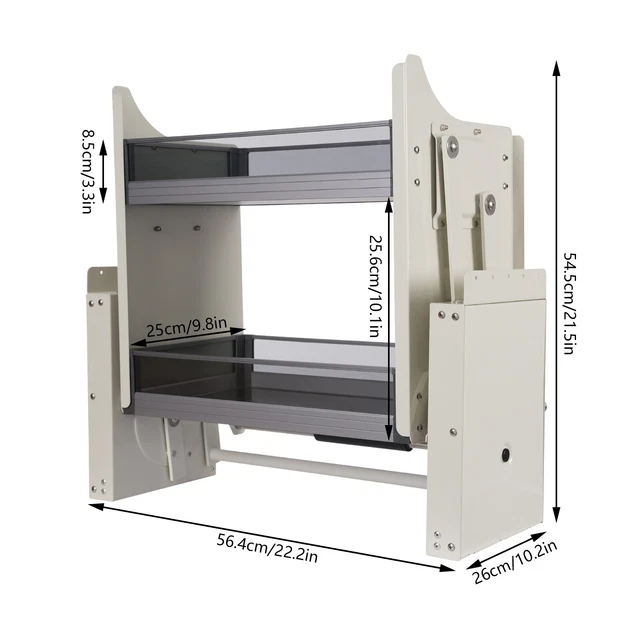KITCHEN PULL DOWN Shelf Upper Cabinet 2-Tier Pull Down Cabinet ...