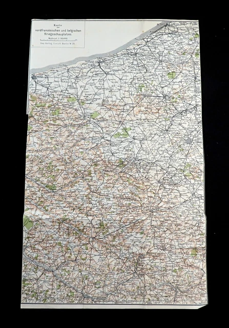 WW1 GERMAN MAP Battle of Verdun Western Front Reims Military Theatre of ...