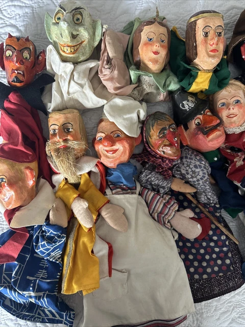 VERY RARE HAND Crafted Puppet Set ~ 1940s Vintage German £280.00 ...