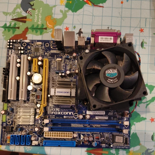 FOXCONN G31MX-K LGA775 DDR2 MicroATX Motherboard Mainboard +PSU/fan for ...