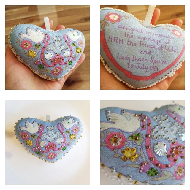 COMMEMORATING THE PRINCE Charles and Princess Diana wedding Pin Cusion ...