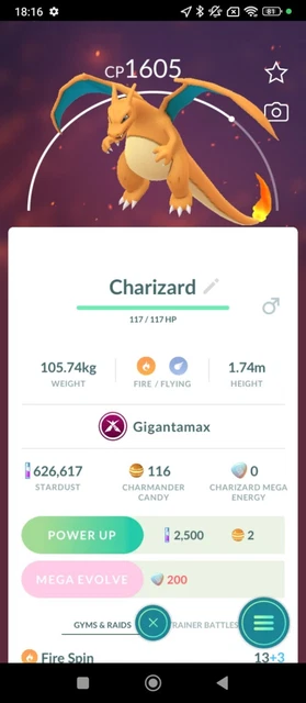GIGANTAMAX CHARIZARD / Dracaufeu Gmax Non Shiny (Only Registred ...