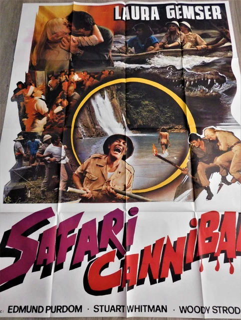 SAFARI CANNIBAL AFFICHE ORIGINALE Poster 120x160cm 47"63 1982 Alan Birkinshaw EUR 49,00 ...