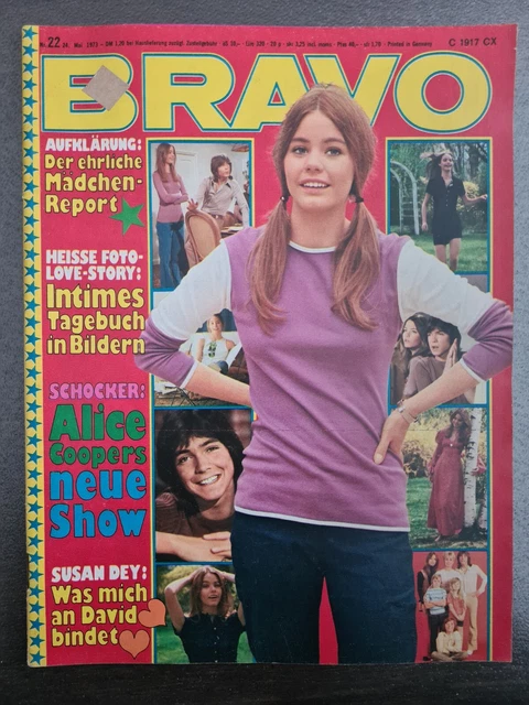 BRAVO 22/1973 HEFT Komplett - Alice Cooper, Susan Dey, David Cassidy, F ...