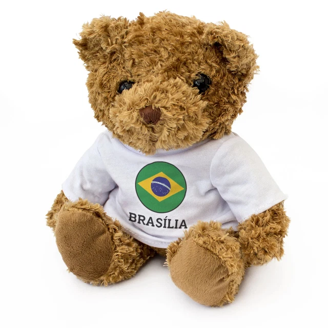 BRASÍLIA (BRAZIL FLAG ROUNDEL) - Teddy Bear - Cute Funny - Souvenir ...