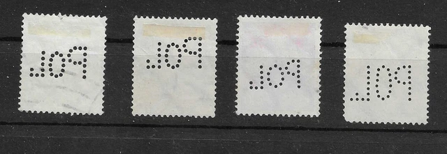 DT.REICH, 4 BRIEFMARKEN mit POL-Lochung,gestempelt,bitte ansehen EUR 5 ...