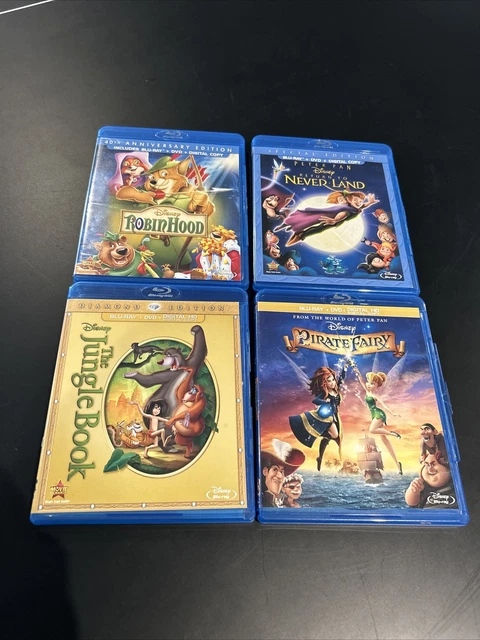 DISNEY DVD LOT-ROBIN Hood,Jungle Book, Return to Neverland £9.89 ...