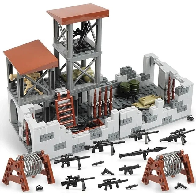 WW2 ARMY MILITARY Base Model Building Kits Boys Toys Military Mini Army ...