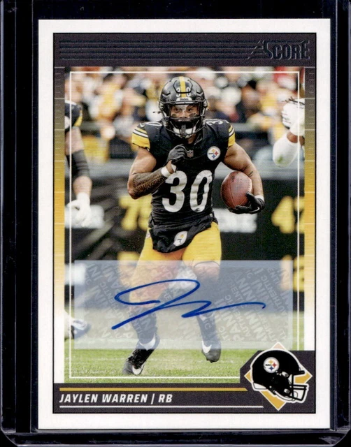 JAYLEN WARREN AUTO 2024 Panini Score Signatures Pittsburgh Steelers ...