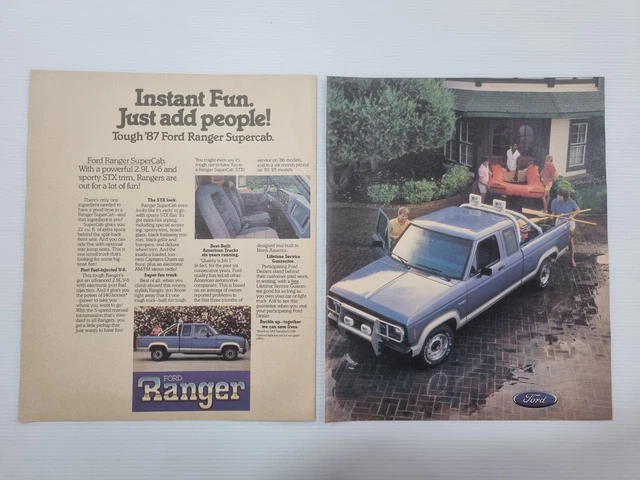 FORD RANGER WERBUNG Vintage Magazine Advert Werbung Original 80s EUR 12 ...