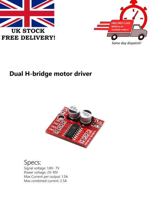 DUAL H BRIDGE DCmotor/Stepper Motor Driver with MX1616 chip £4.55 ...