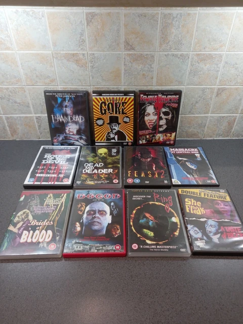 11 X HORROR DVD Films/B Movies Horror-Bundle, The Wizard Of Gore,Female ...