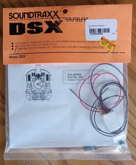 SOUNDTRAXX DSX SOUND ONLY Digital Decoder for D&RGW K-27 #463 - "Open ...