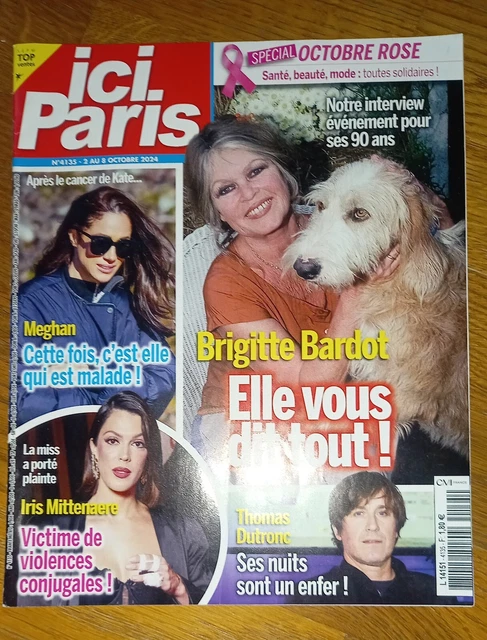 BRIGITTE BARDOT REVUE ICI PARIS n° 4135 octobre 2024 EUR 6,50 - PicClick FR