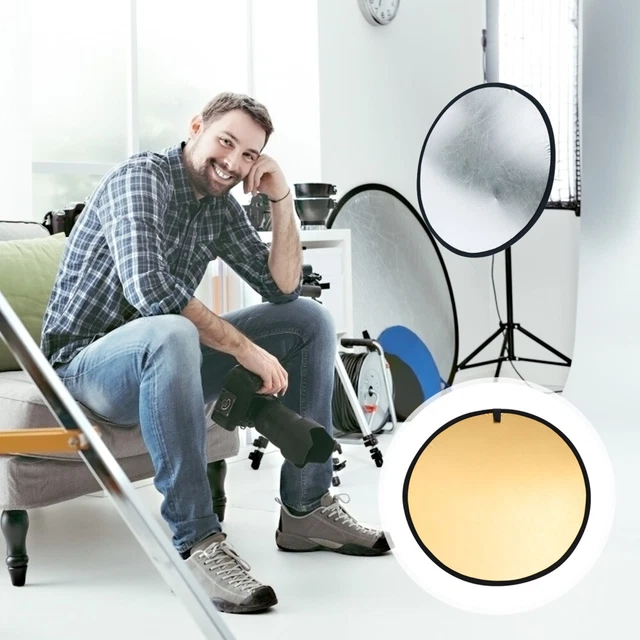 RÉFLECTEUR DOUBLE FACE De Lumière Pour Photographie Pliable EUR 17,99 ...