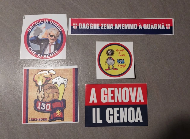 5 ADESIVI ULTRAS Genoa Sticker autocollant Via Armenia 5 R Caruggi ...