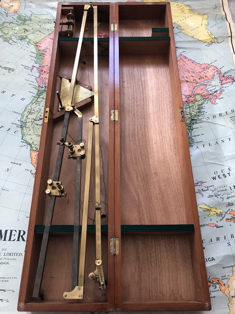 HALL HARDING PANTOGRAPH Antique Brass Rare Drawing Instrument English ...