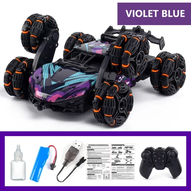 SIX WHEELS RC Car Toy Spray Twisting Stunt Drift Car Remote Controlled ...