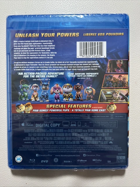 PAW PATROL: THE Mighty Movie (Blu-ray) Kids Cartoon Brand New and ...