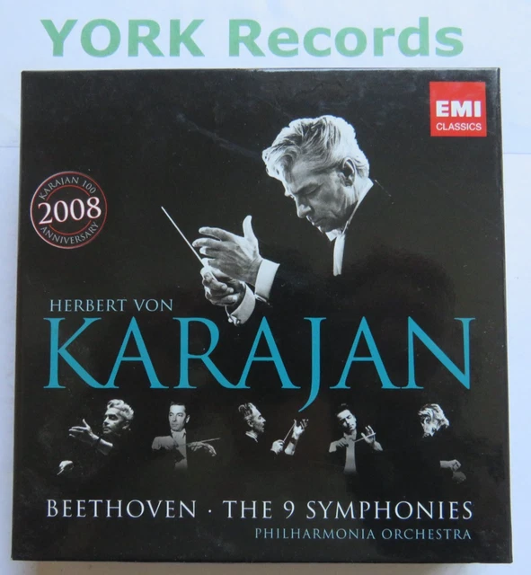 BEETHOVEN - COMPLETE Symphonies 1-9 KARAJAN Philharmonia Orch - Ex 5 CD ...
