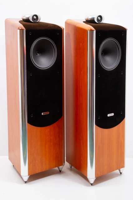 TANNOY DIMENSION 10 speakers, cherry, with grills, floor spikes £1,495. ...