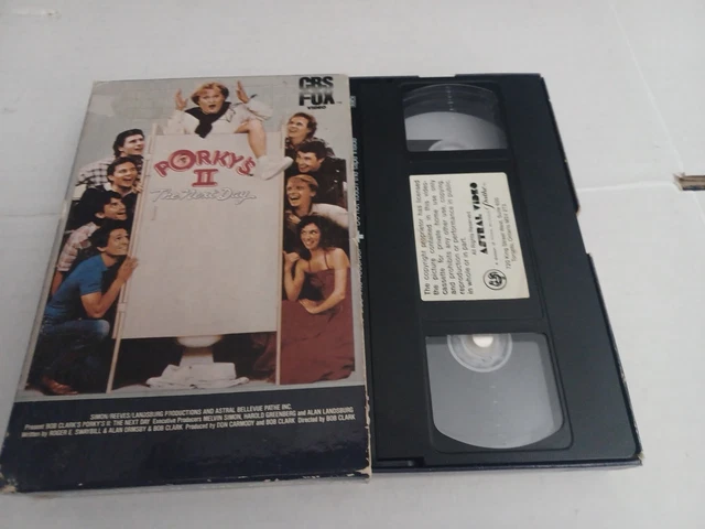 PORKY'S II 2 The Next Day Comedy VHS 1984 CBS FOX Rare Side Drawer Flap ...