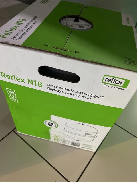 REFLEX WINKELMANN REFLEX N18 18 Litre Expansion Vessel Grey 4/1.5 bar ...