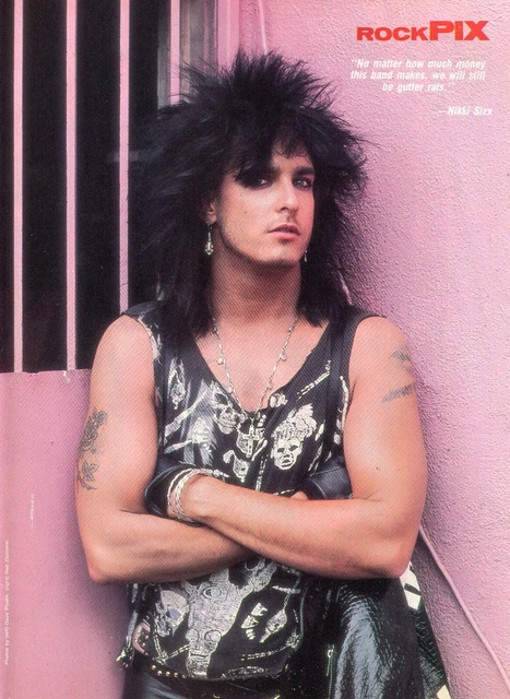 Nikki Sixx Pinup Clipping Cutting From Teen Magazine 80s Girls Girls