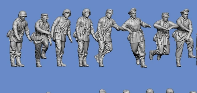 WW2 GERMAN WAFFEN Ss Ardennes Full Set Soldiers 1/35th Resin Printed ...