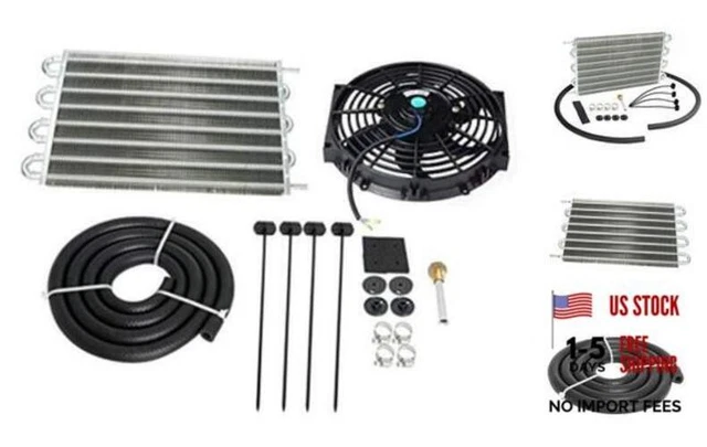 8 ROW TUBE and Fin Transmission Cooler High 8 Row Cooler w/ 10" cooling ...