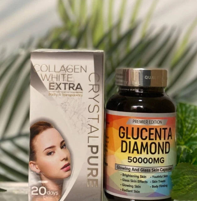 GLUCENTA DIAMOND PREMIER Edition & Crystal Pure Collagen White Extra 90 ...