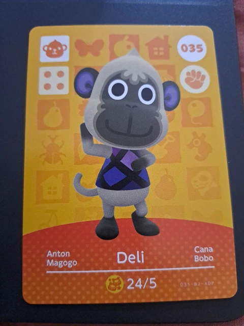 GENUINE ANIMAL CROSSING Amiibo Card - Deli #035 $12.00 - PicClick AU
