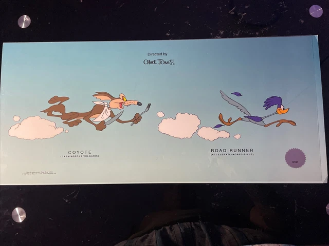 CHUCK JONES ANIMATION Cel Limited Edition Wile E Coyote And Road Runner ...