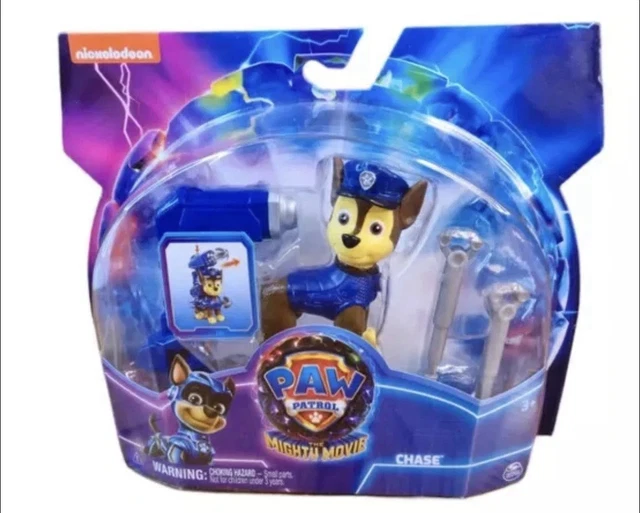 PAW PATROL THE Mighty Movie Pup Heroes Figure Pack Chase. NEW £7.55 ...