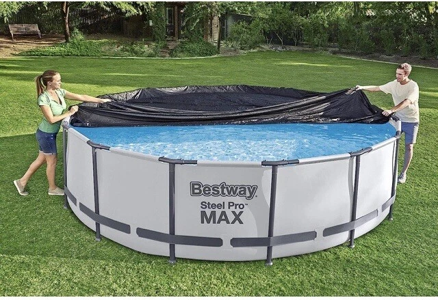 BESTWAY 12FT 3.66M Flowclear STEEL PRO MAX POOL COVER PVC EASY SETUP ... BESTWAY 12FT 3.66M Flowclear STEEL PRO MAX POOL COVER PVC EASY SETUP ...