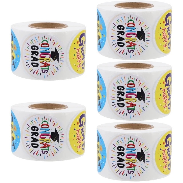 GRADUATION STICKERS 2022 Adhesive Circle Label Sticker Grad Party ...