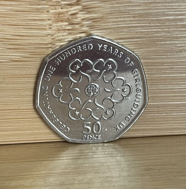 2010 GIRL GUIDES Celebrating 100 Years of Girlguiding UK 50p Fifty Coin ...