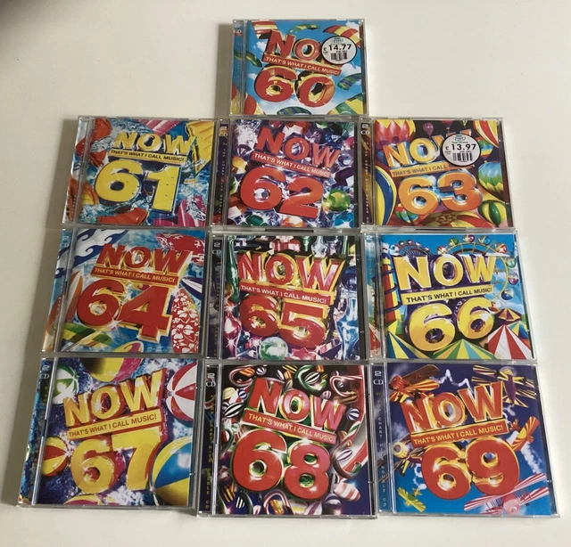 NOW! THAT'S WHAT I Call the Music numbers 60-69 cds job lot £18.95 ...