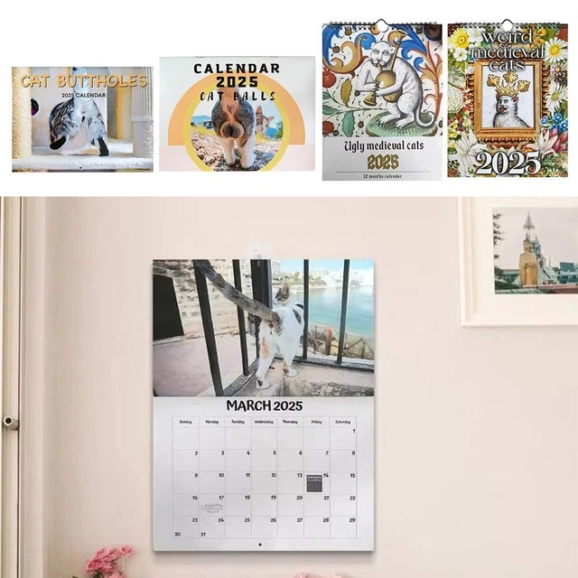 PAPER 2025 CALENDAR Hangable Wall Calendar Hanging Calendar Office EUR ...