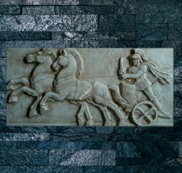 RELIEF WAGON STUCCO Gips Flat Relief Greece Sculptures Picture ...