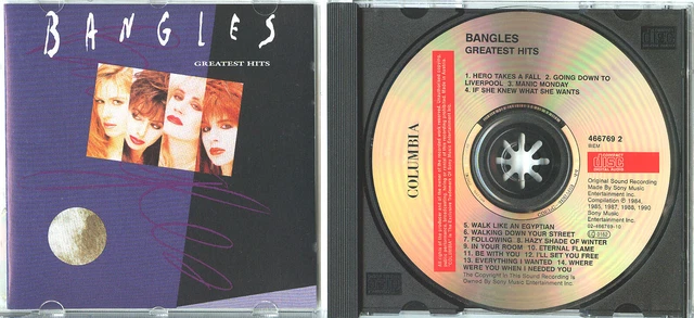 BANGLES GREATEST HITS 1990 CD TOP! 80s KULT GIRL POP Eternal Flame ...