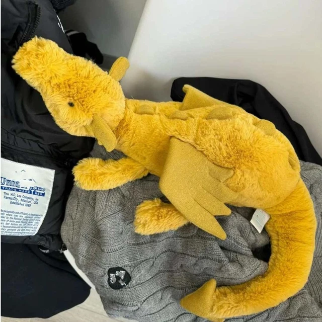 JELLYCAT COLLECTABLE GOLDEN Dragon: 50CM Large Fluffy Plush Cuddly Toy ...