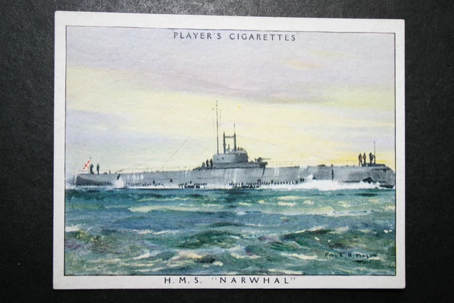 HMS NARWHAL Royal Navy Submarine 1930's Colour Card JB17 EUR 5,84 ...