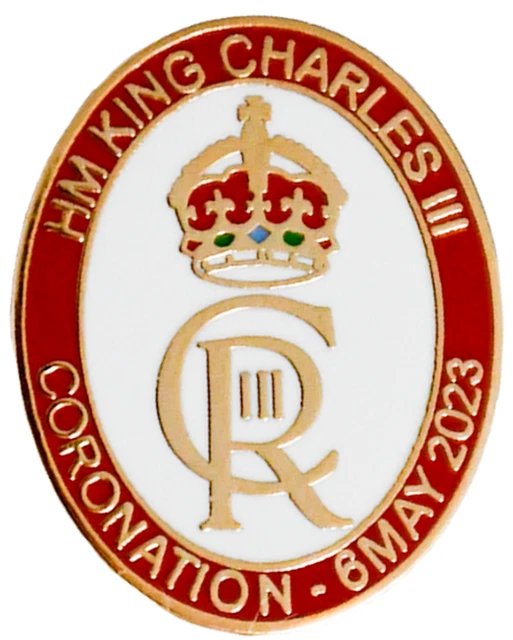 KING CHARLES III Coronation Royal Cypher Pin Badge £6.50 - PicClick UK